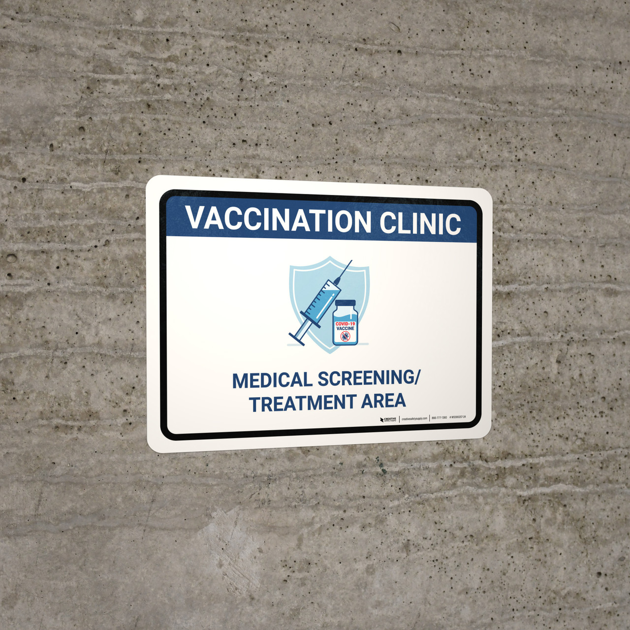 Vaccination Clinic: Medical Screening/Treatment Area Blue Landscape ...