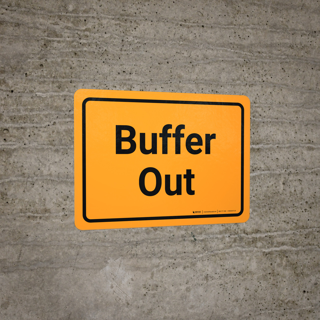 Buffer Out Orange Landscape - Wall Sign