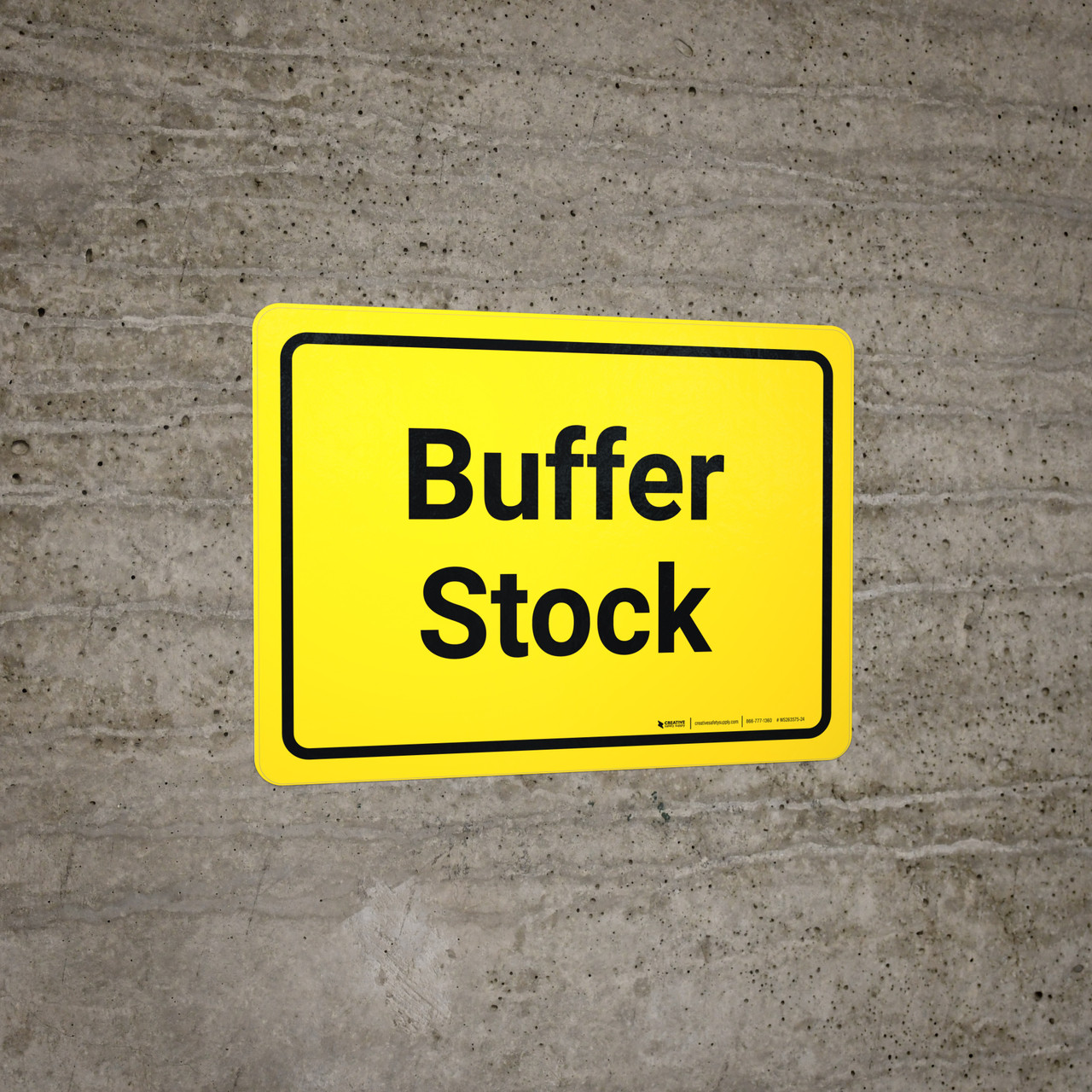 Buffer Stock Yellow Landscape - Wall Sign