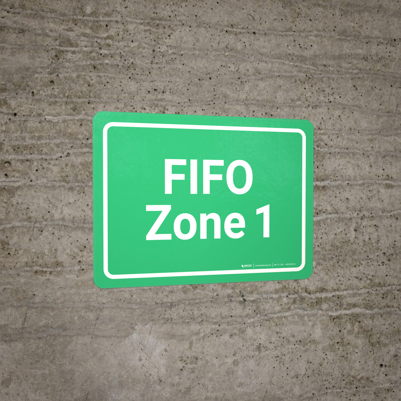 FIFO Zone 1 Green Landscape - Wall Sign