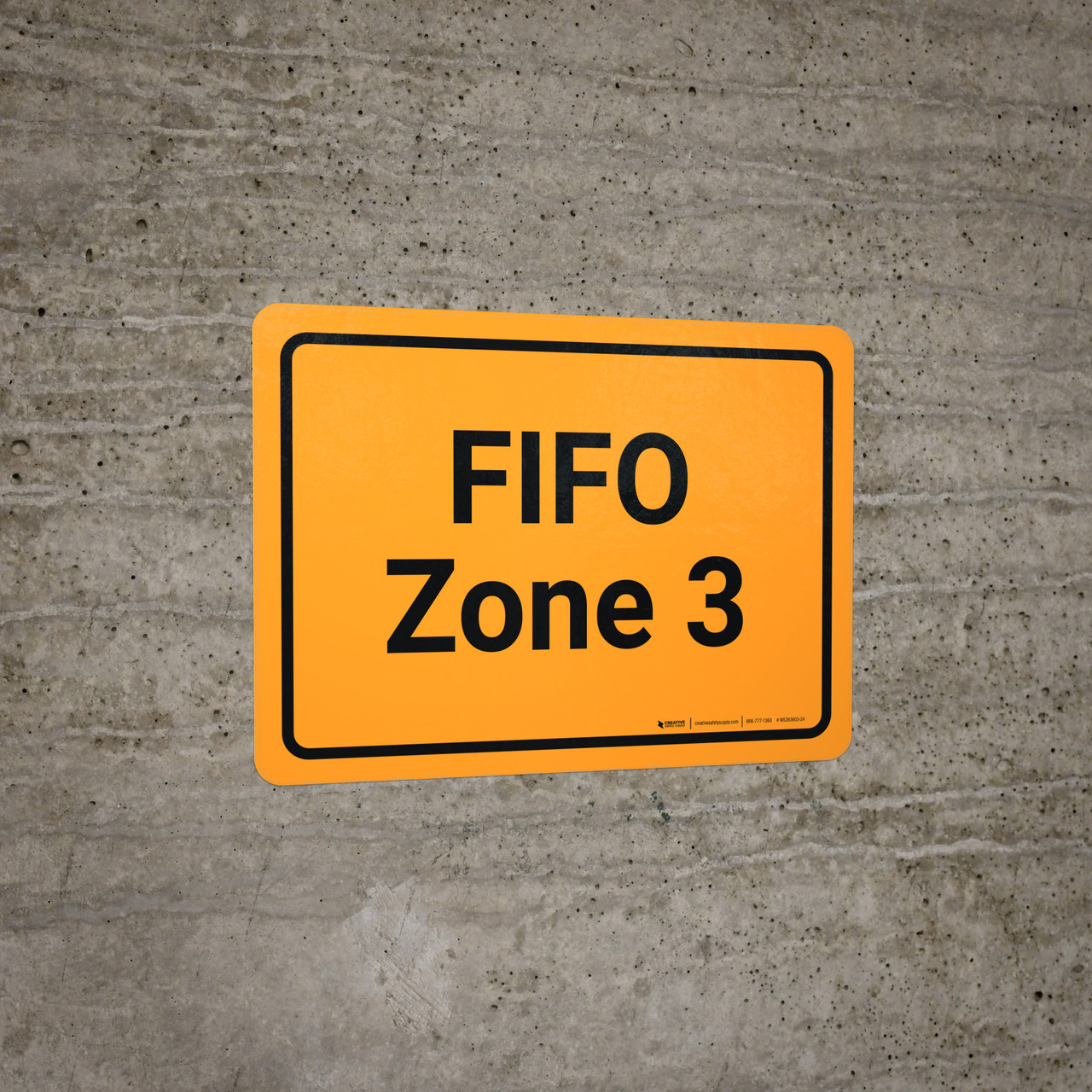 FIFO Zone 3 Orange Landscape - Wall Sign