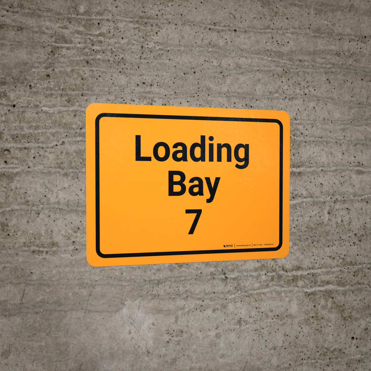 Loading Bay 7 Orange Landscape - Wall Sign