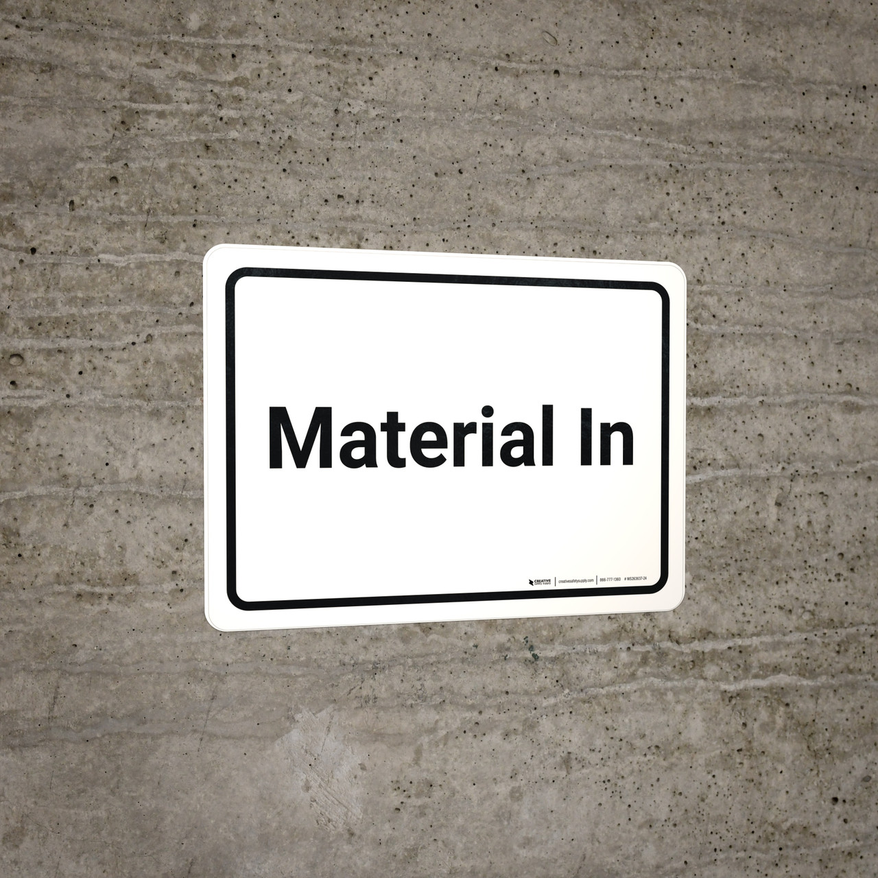 Material In White Landscape - Wall Sign