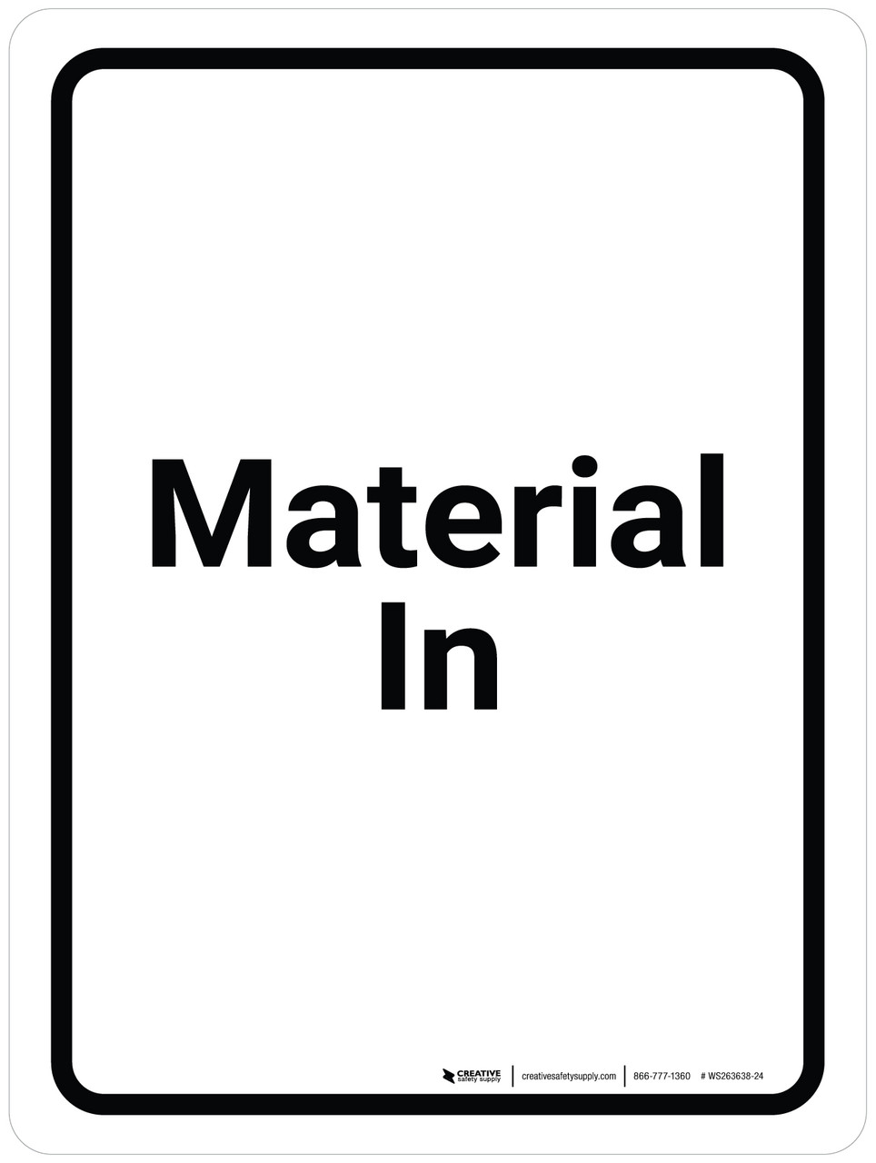 Material In White Portrait - Wall Sign