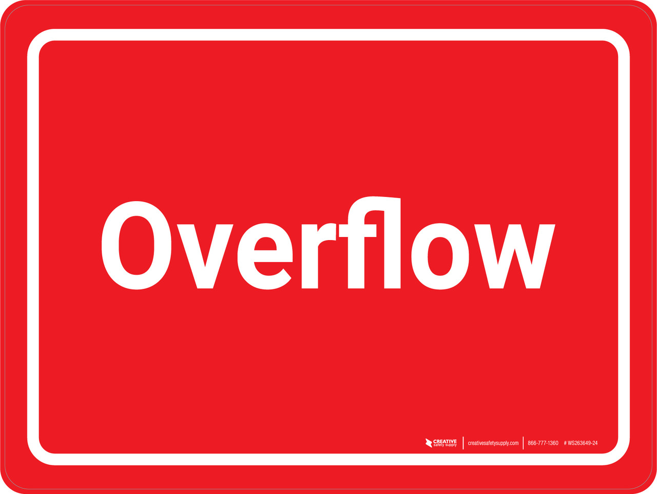 Overflow Red Landscape - Wall Sign
