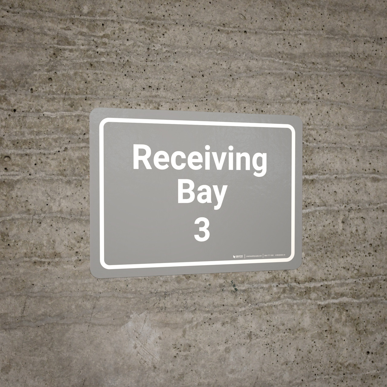 Receiving Bay 3 Grey Landscape - Wall Sign