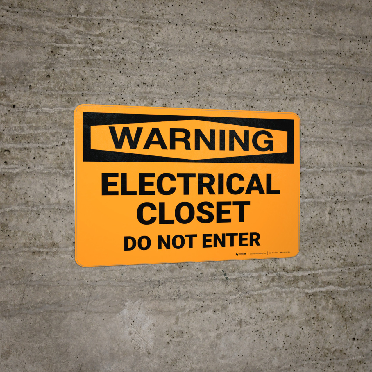 Warning: Electrical Closet Do Not Enter - Wall Sign | Creative Safety ...