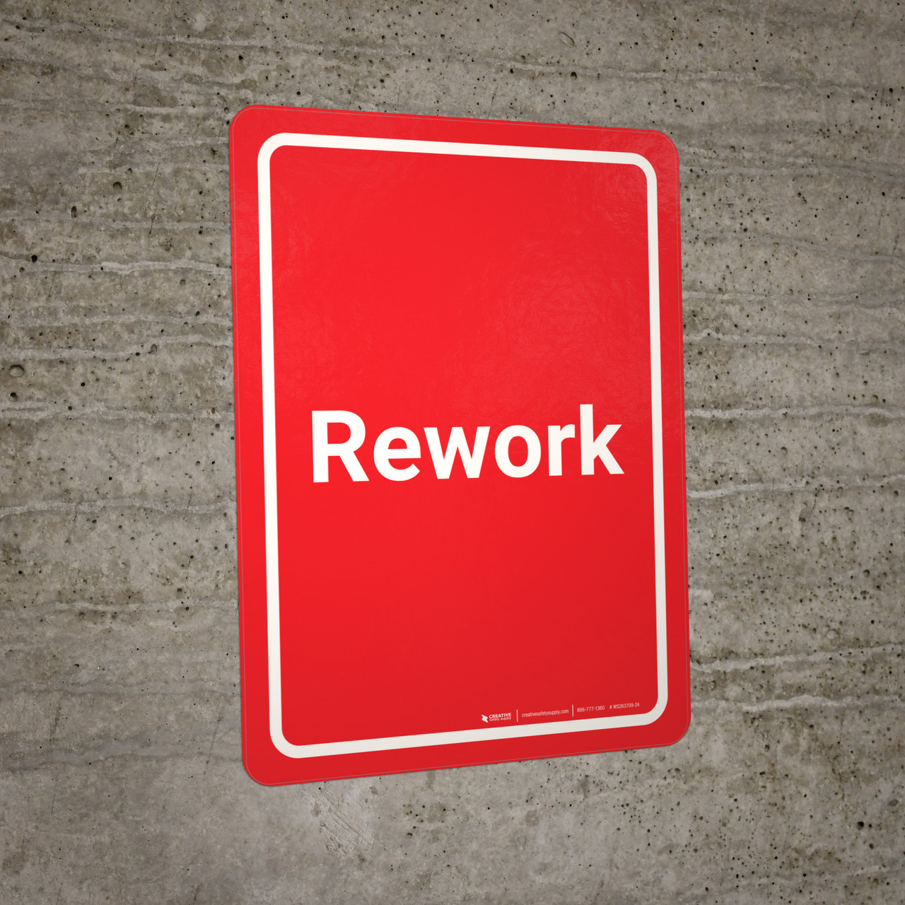 Rework Red Portrait - Wall Sign