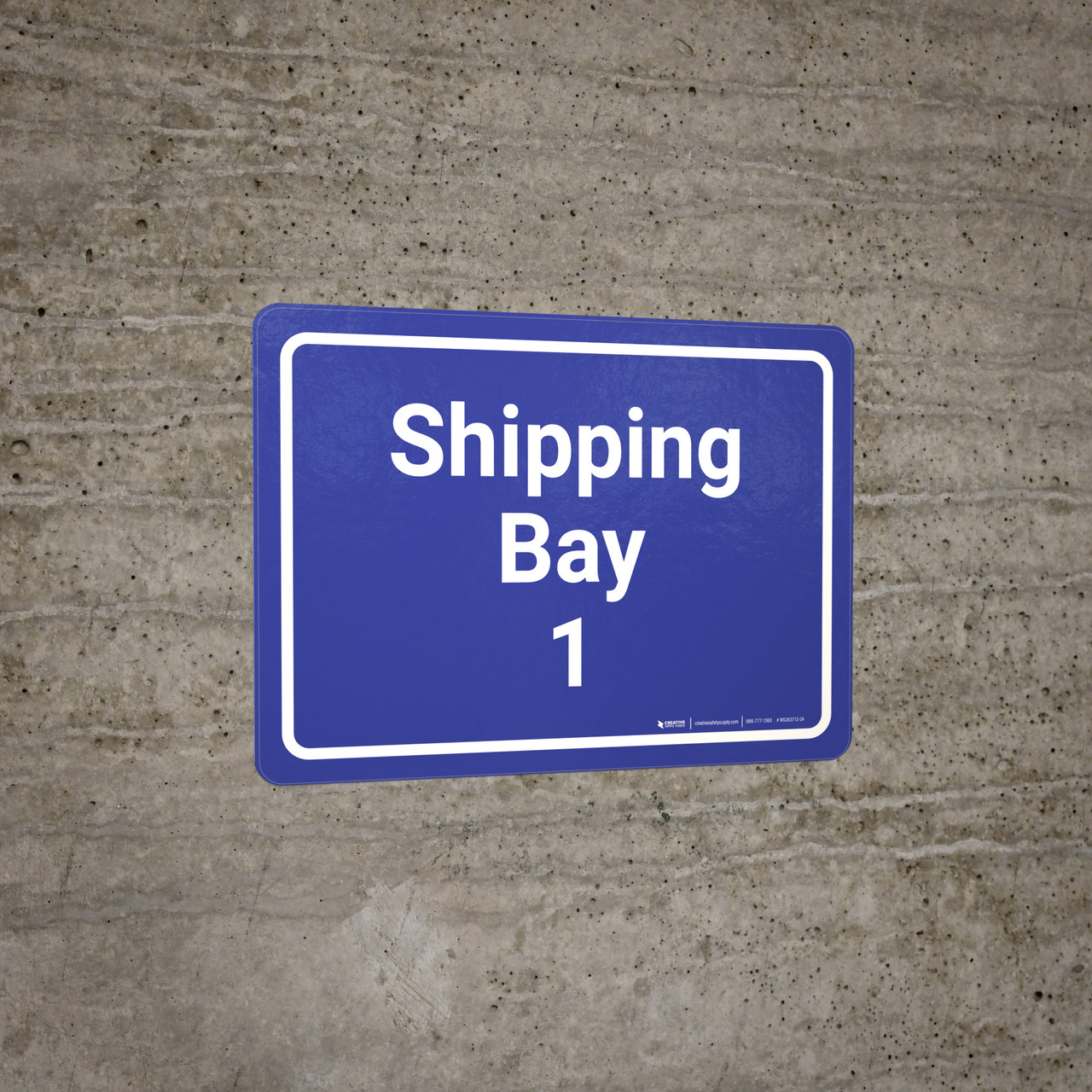 Shipping Bay 1 Blue Landscape - Wall Sign