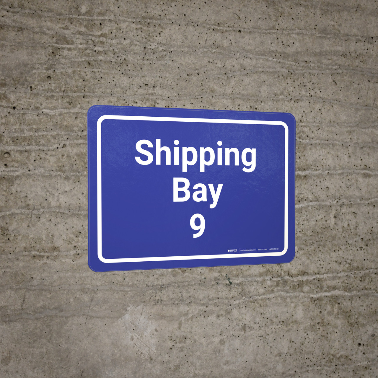 Shipping Bay 9 Blue Landscape - Wall Sign