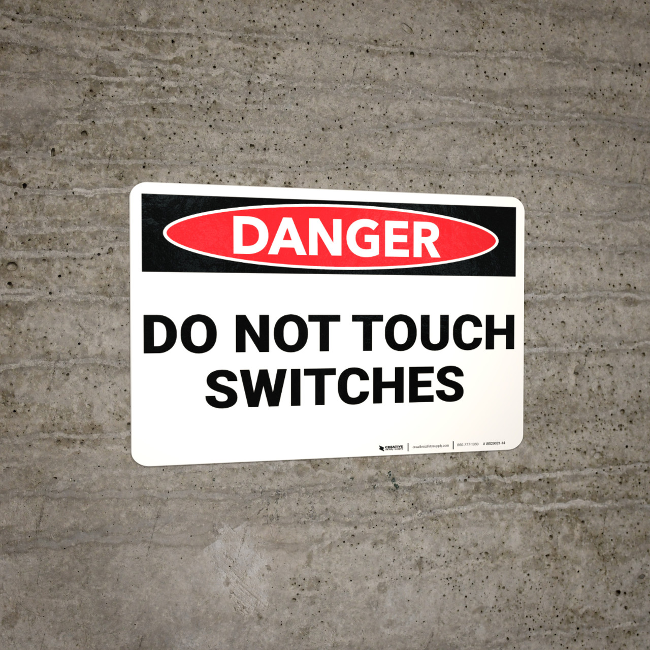 Danger: Electrical Do Not Touch Switches - Wall Sign
