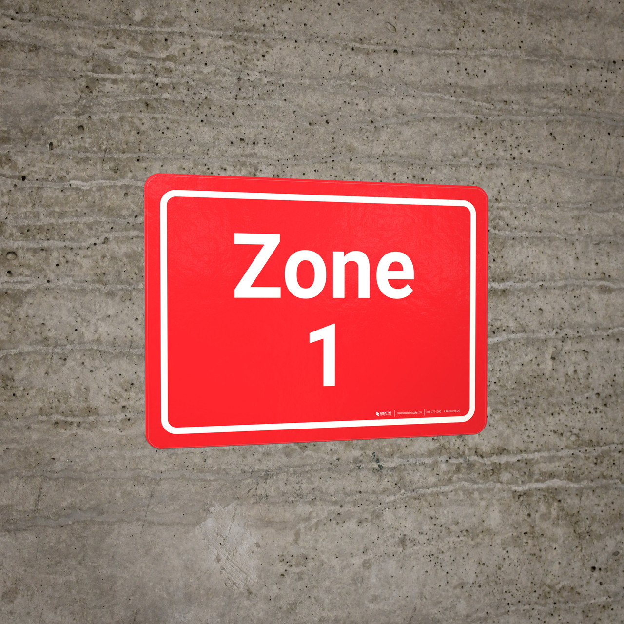 Zone 1 Red Landscape - Wall Sign