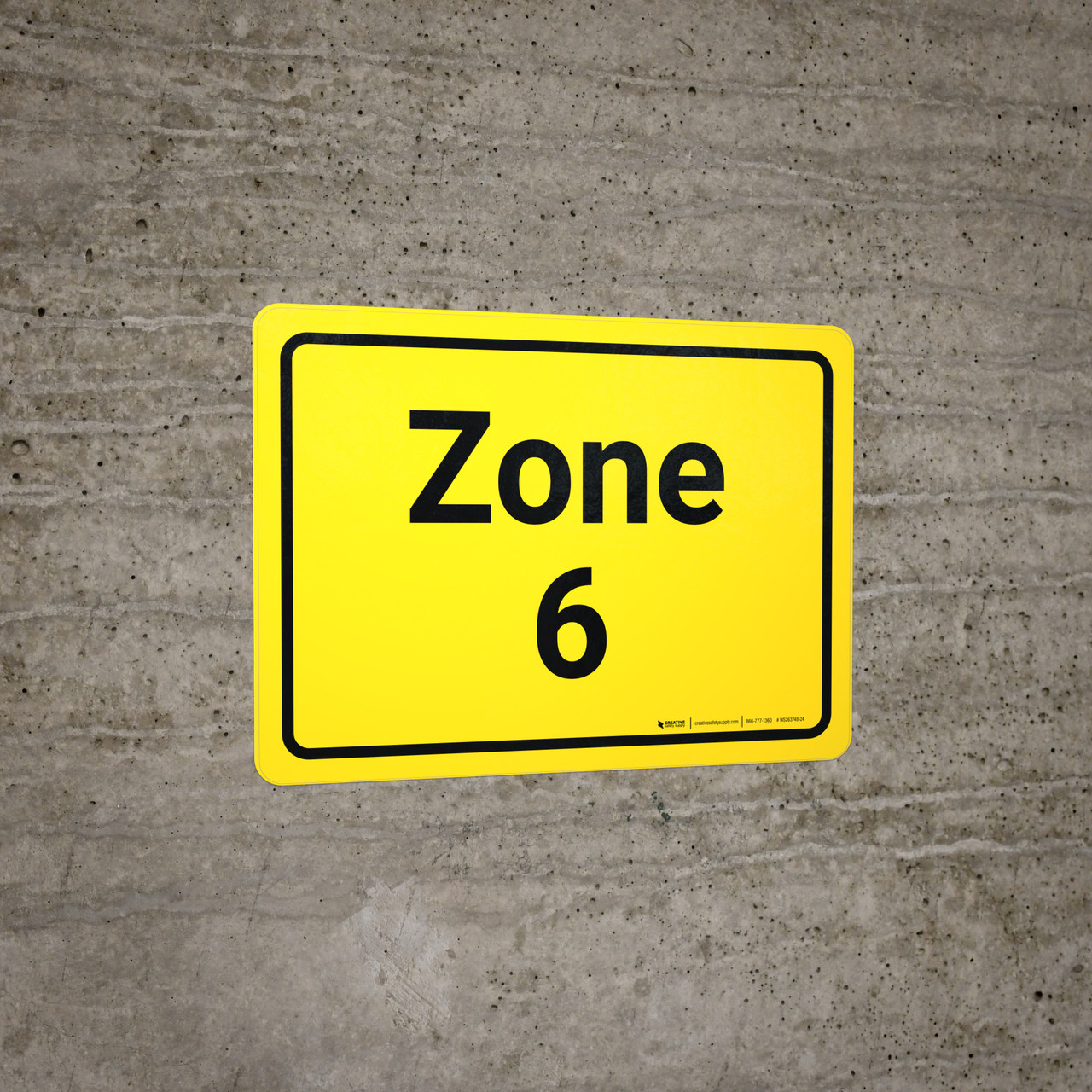 Zone 6 Yellow Landscape - Wall Sign