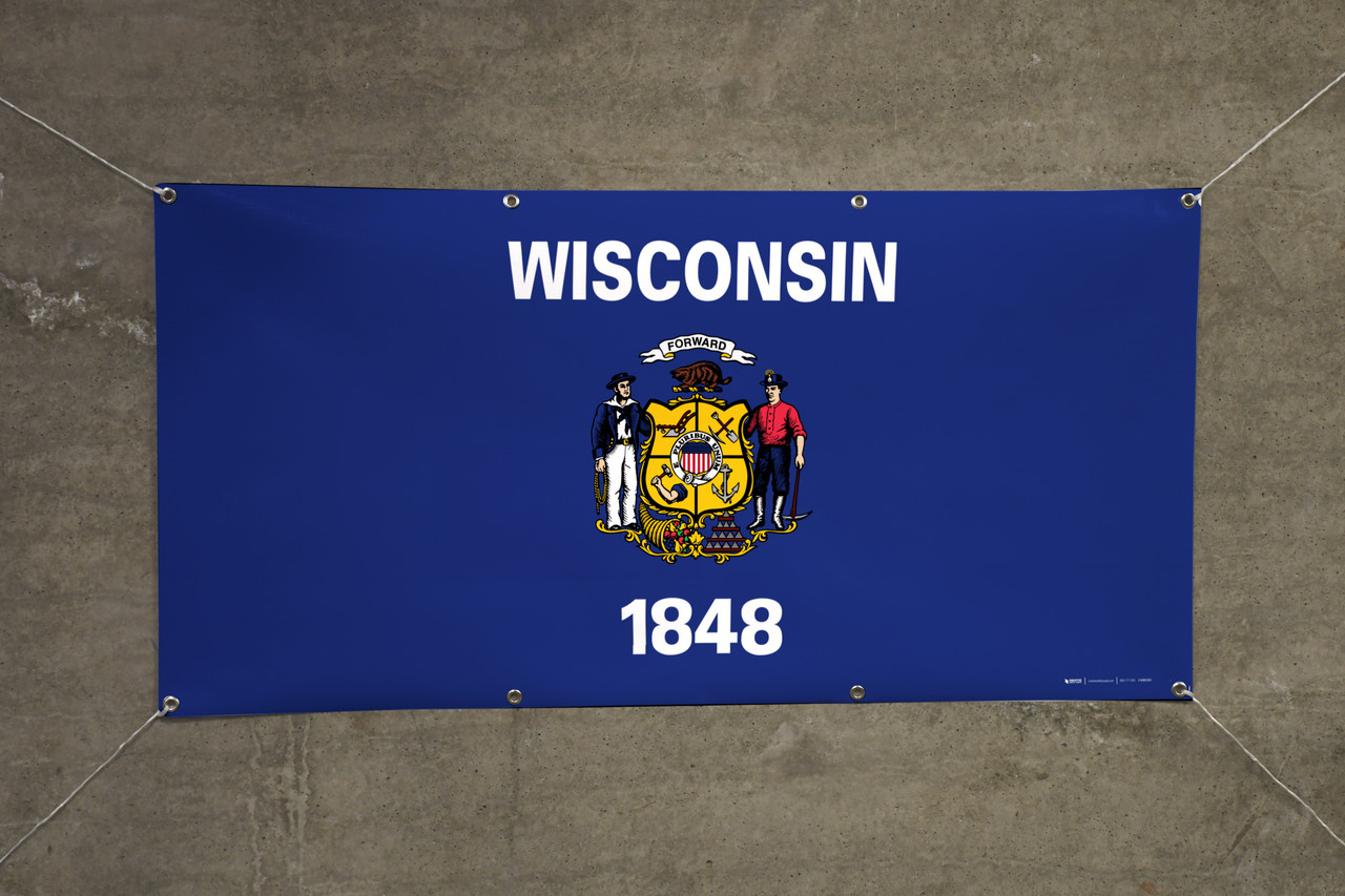 Wisconsin State Flag - Banner | Creative Safety Supply