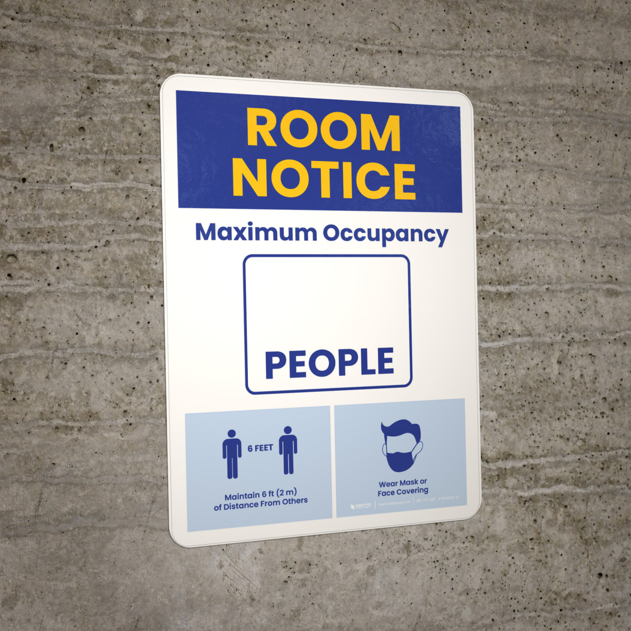 Room Notice: Maximum Occupancy Portrait - Wall Sign