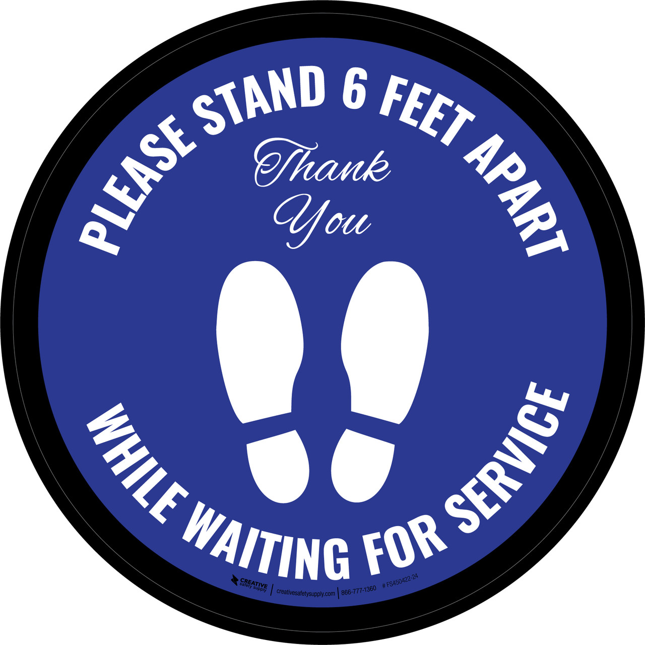 Please Stand 6 Ft/2 m Apart When Waiting in Line - Thank You with Icon ...