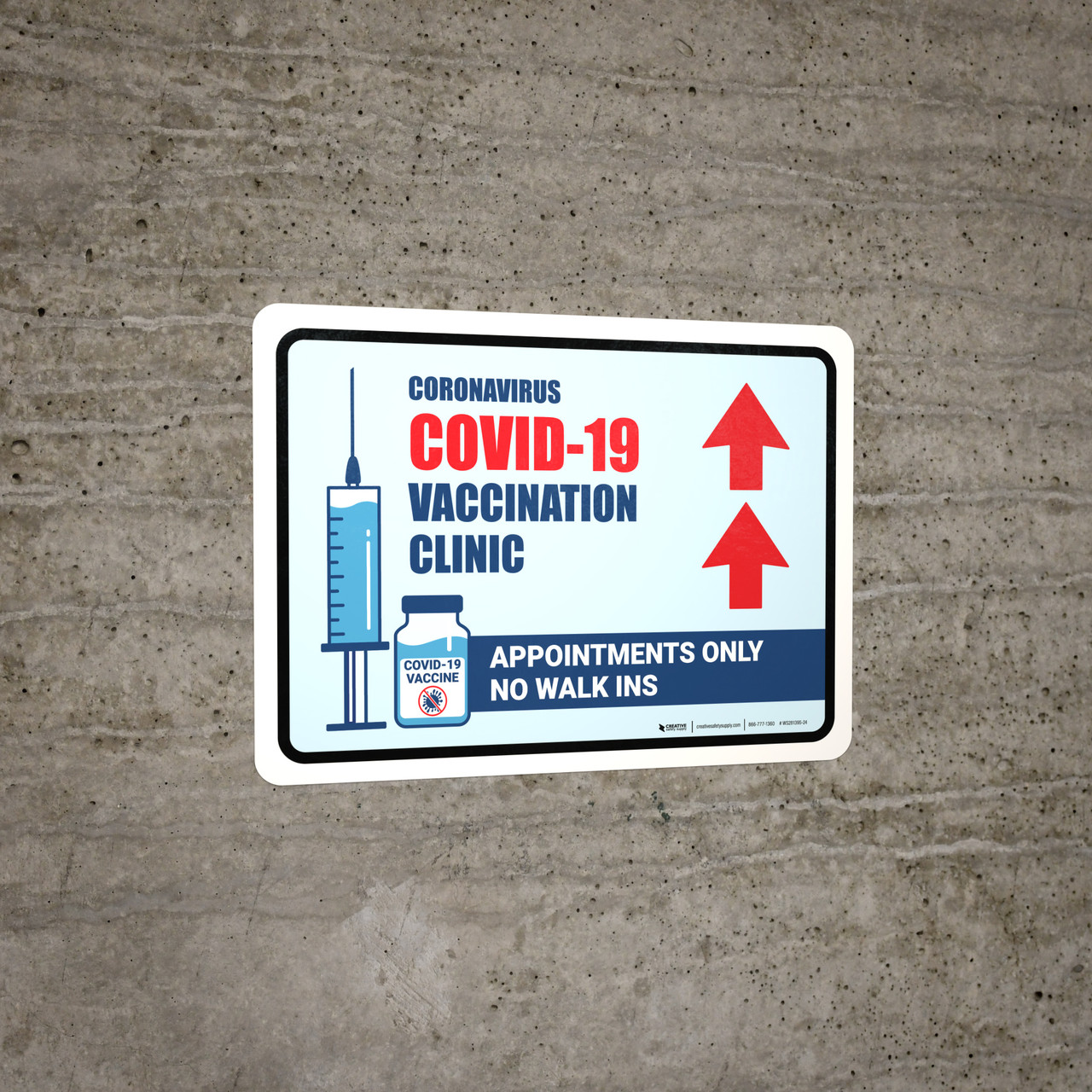 Covid-19 Vaccine Clinic: Appointments Only - No Walk Ins Up Arrow ...