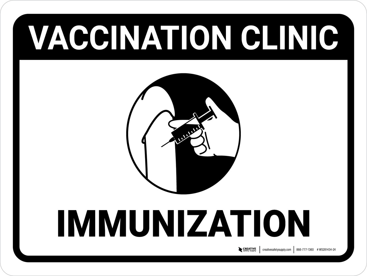 Vaccination Clinic: Immunization Landscape - Wall Sign