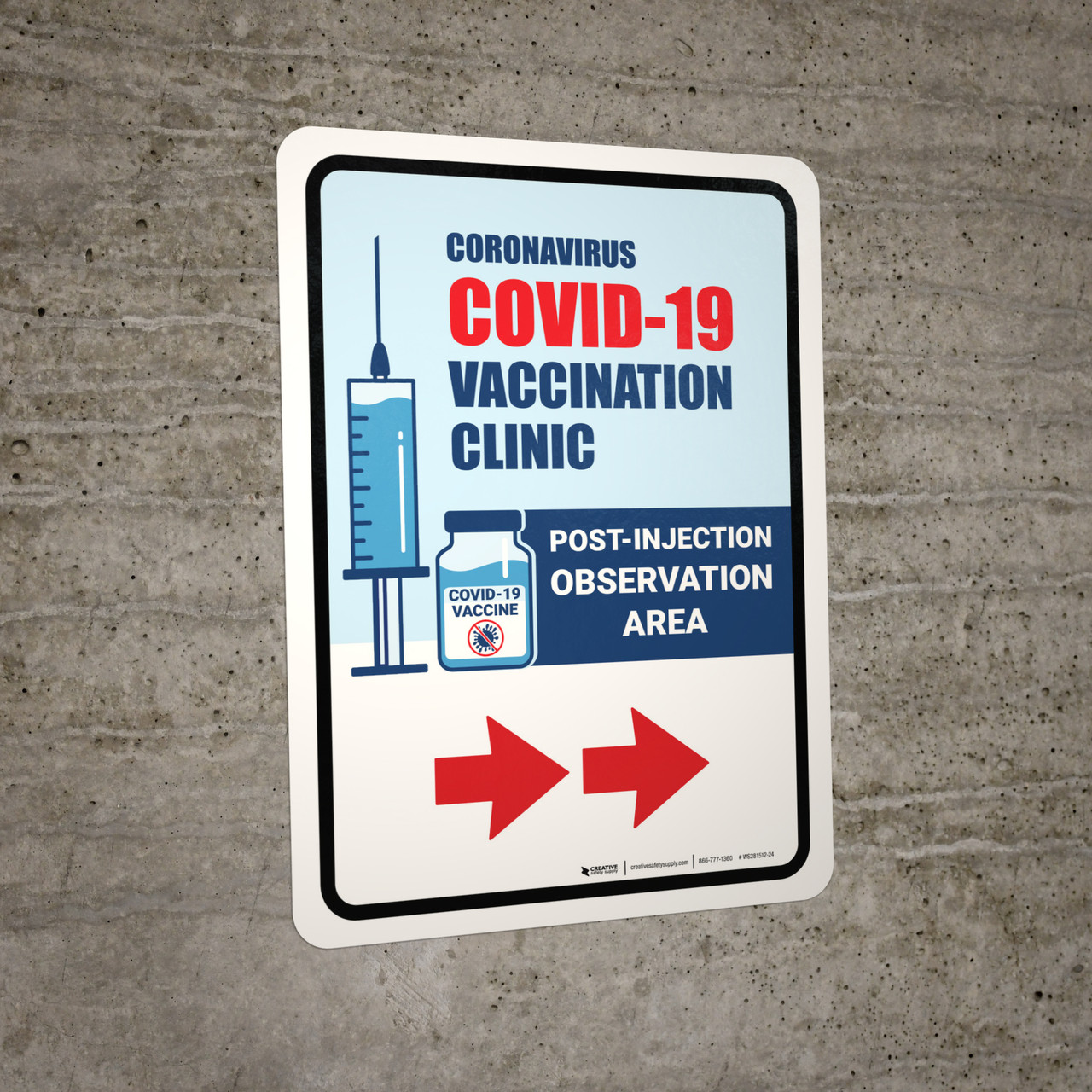 Covid-19 Vaccine Clinic: Post Injection Observation Area Right Arrow ...