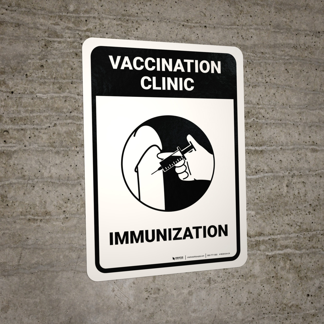 Vaccination Clinic: Immunization Portrait - Wall Sign