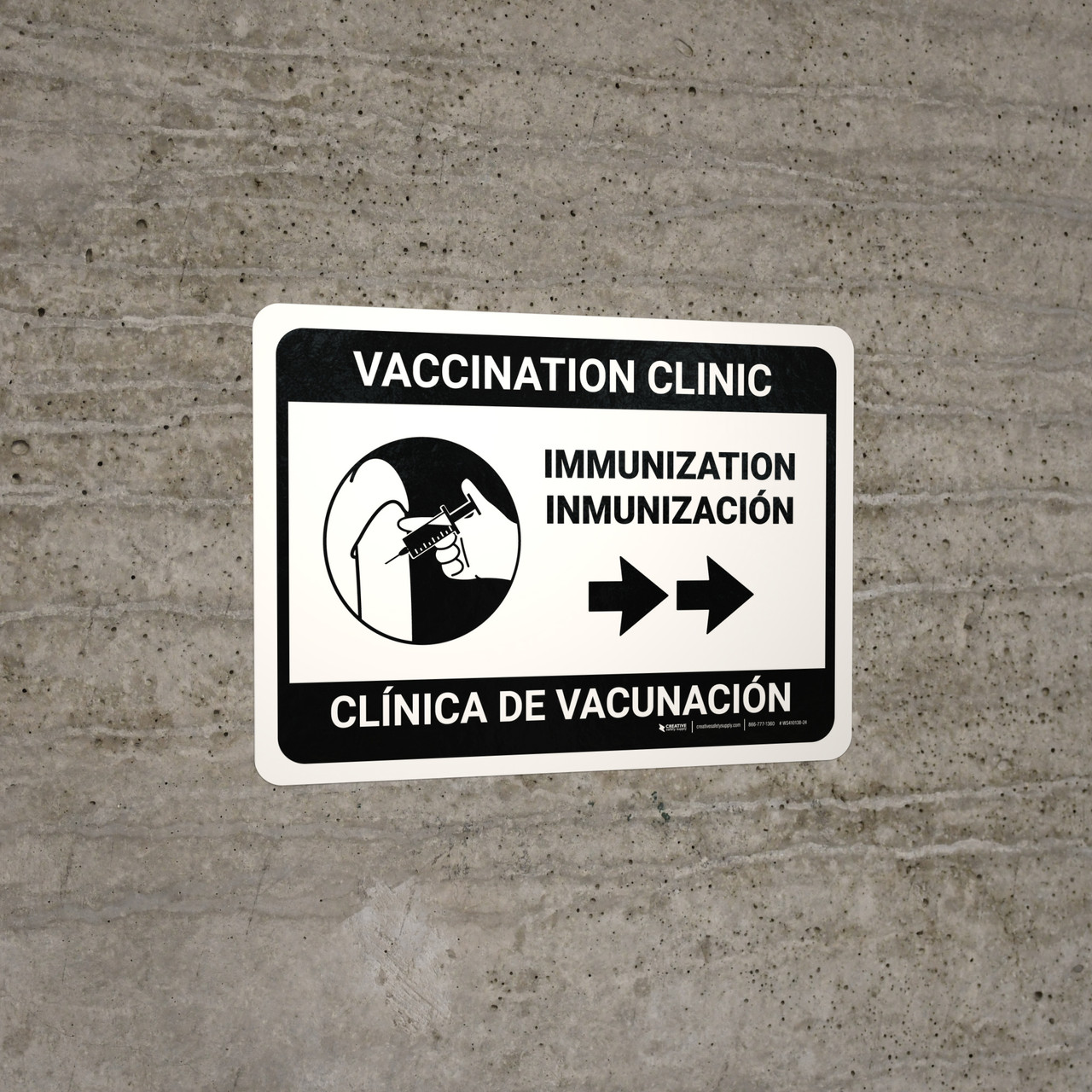 Vaccination Clinic: Immunization Right Arrow Bilingual Spanish ...