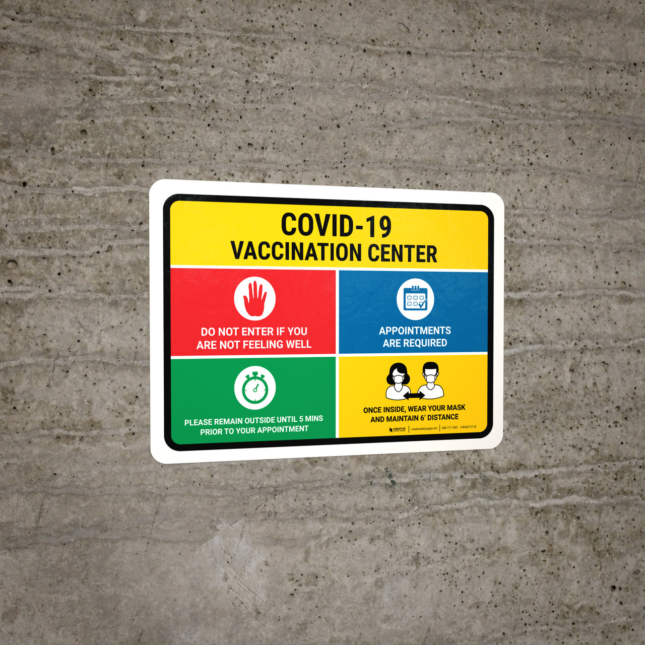 Covid-19 Vaccination Centre: Requirements V1 Landscape - Wall Sign