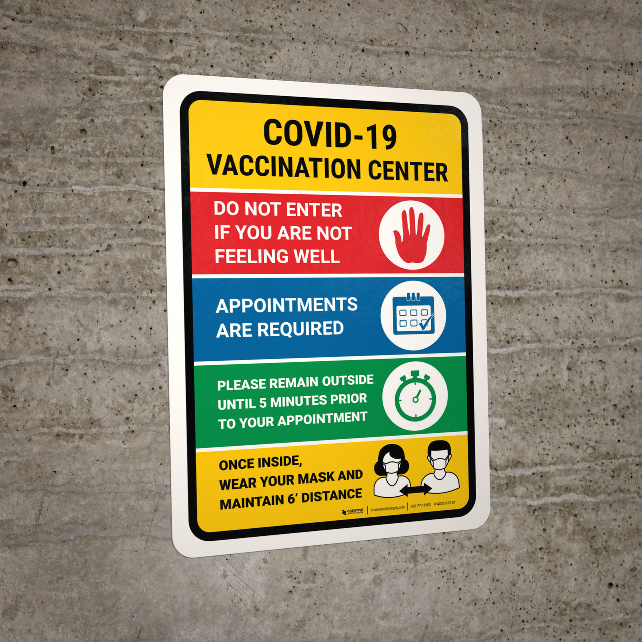Covid-19 Vaccination Centre: Requirements V1 Portrait - Wall Sign ...