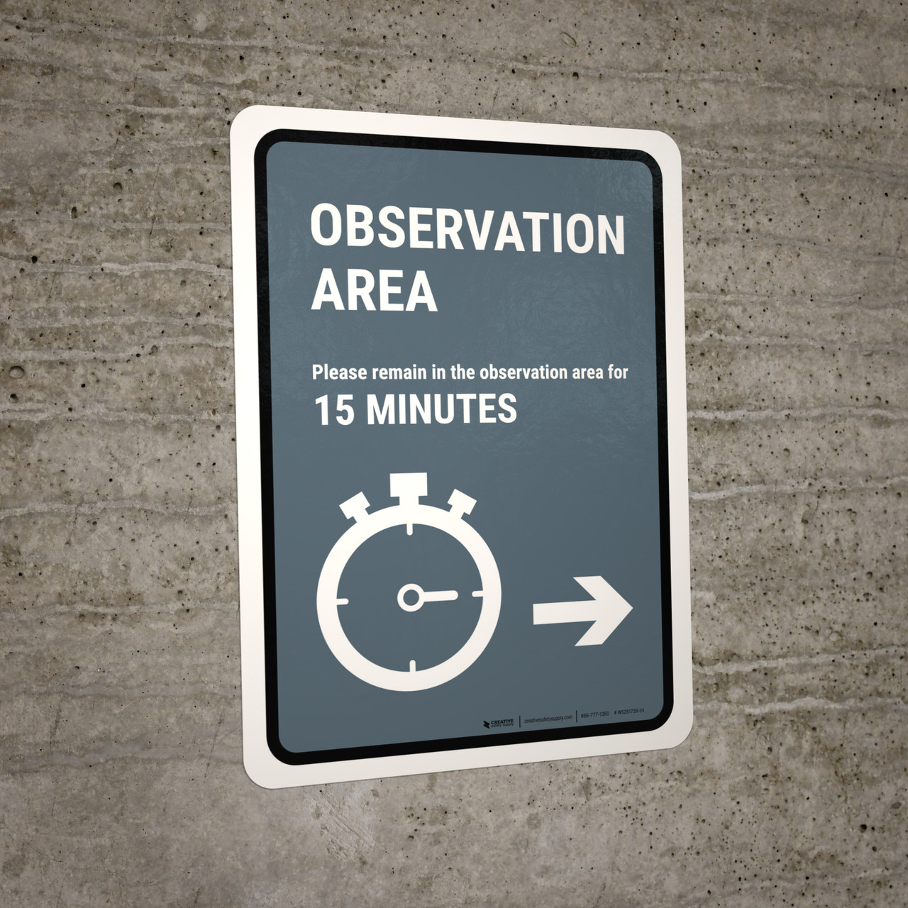 Observation Area: Please Remain In Observation Area: Right Arrow ...