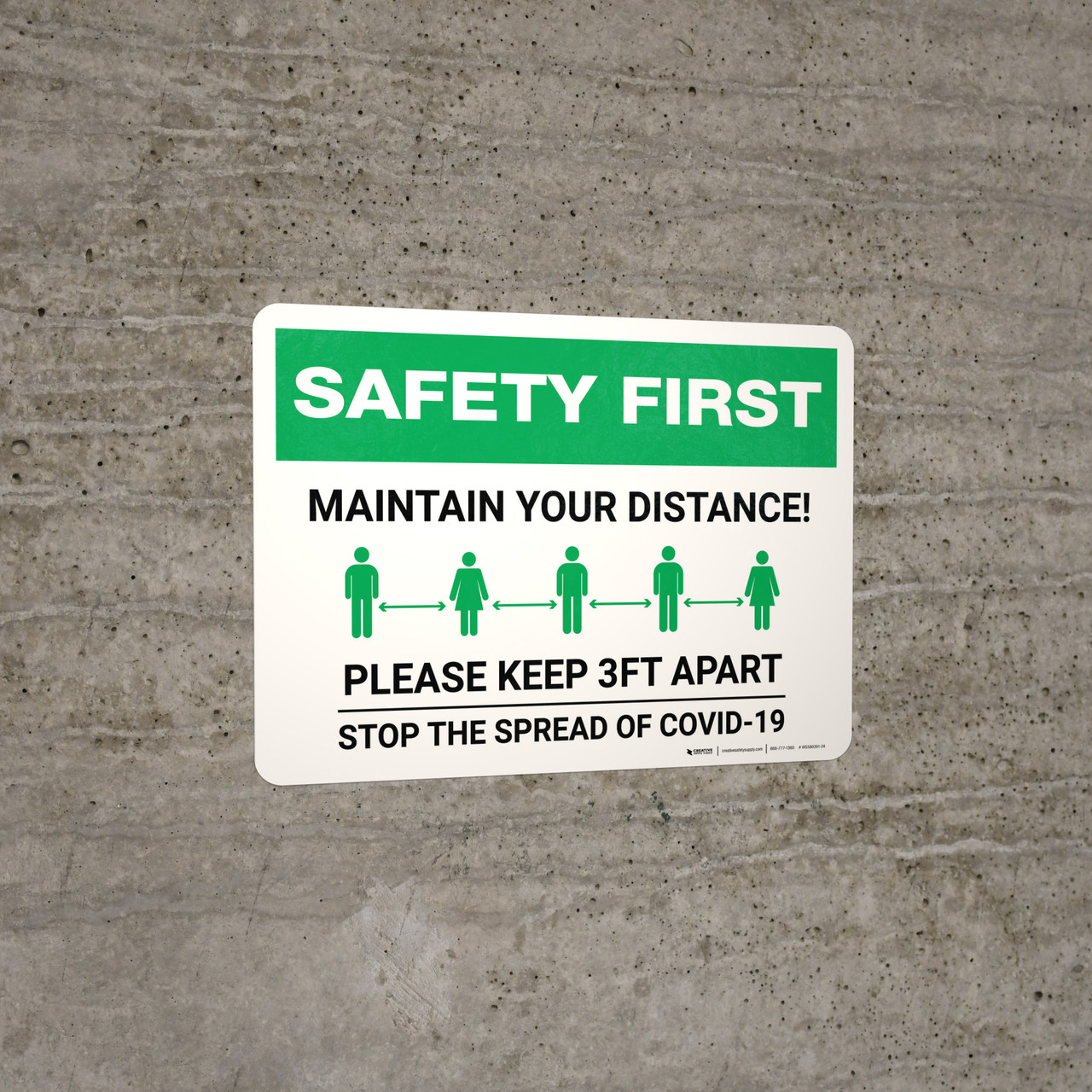 Safety First: Maintain Your Distance - Please Keep 3ft Apart Landscape ...