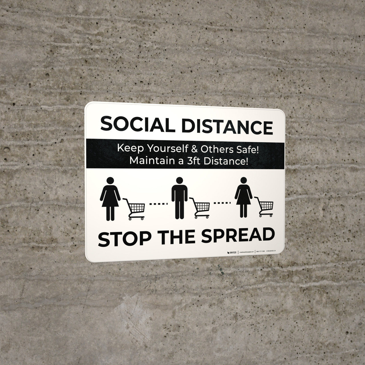 Social Distancing Keep Yourself & Others Safe with 3ft Icons Landscape ...