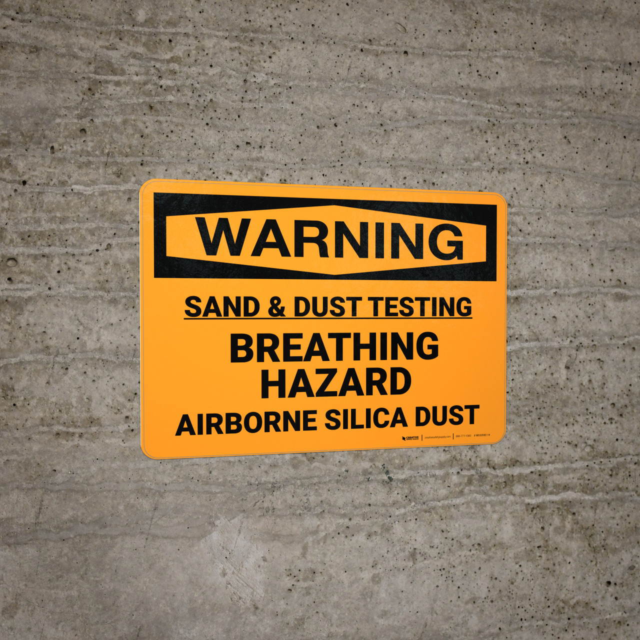 Hazard: Sand And Dust Testing Breathing Hazard - Wall Sign | Creative ...