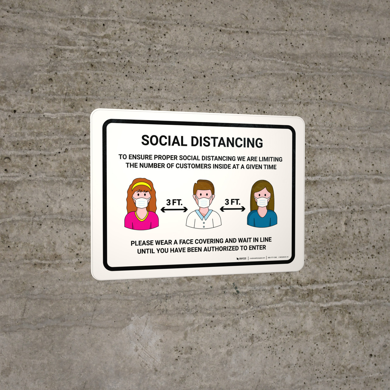 Social Distancing To Ensure Health And Safety Of Customers with 3ft ...