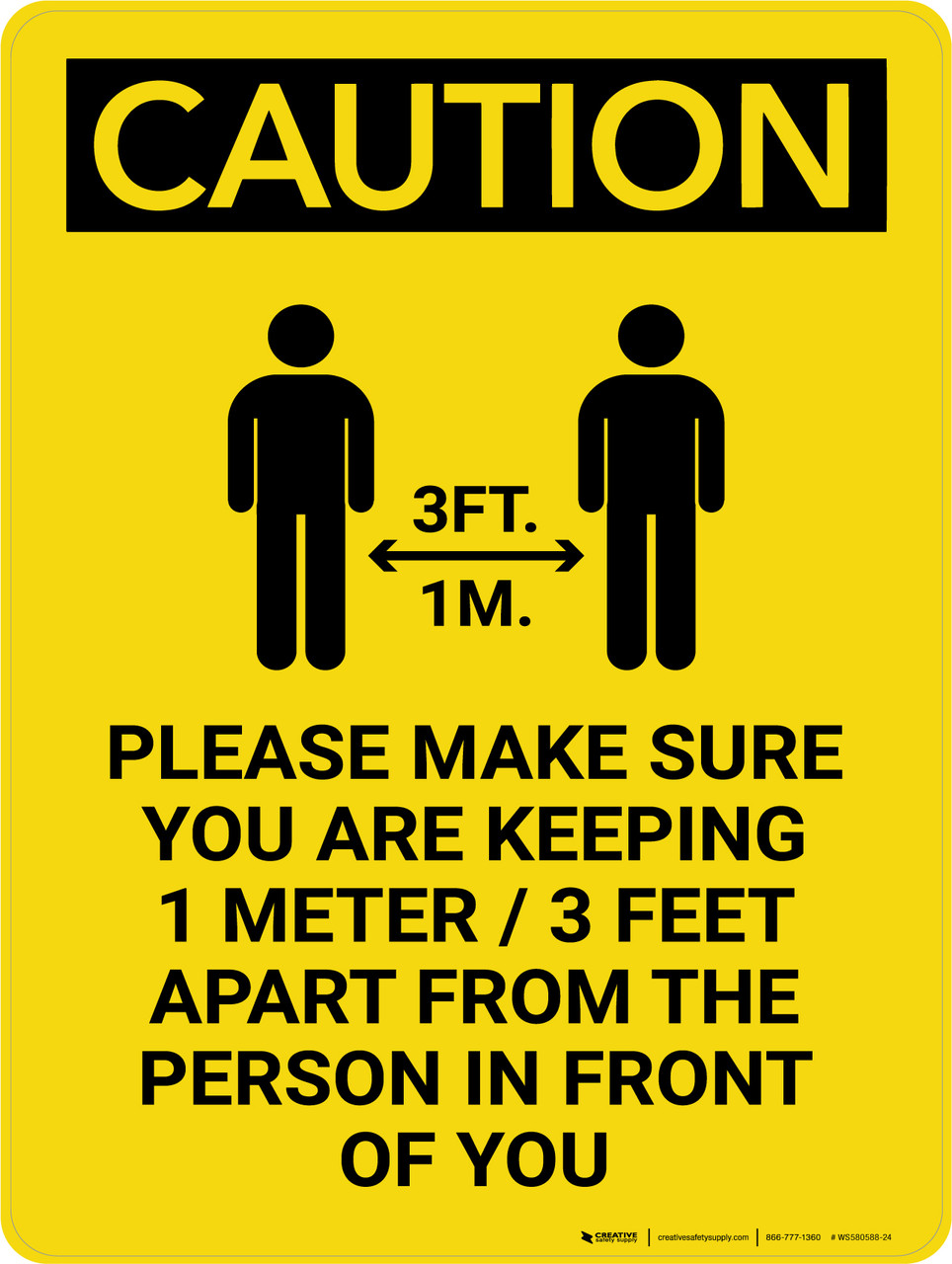 Caution: Make Sure You Are Keeping 3 Feet Apart with Icon Portrait ...