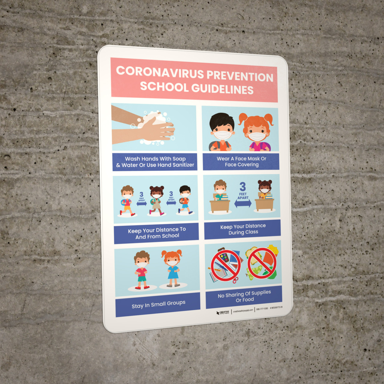 Coronavirus Prevention School Guidelines - Handwashing, Face Masks, 3ft ...