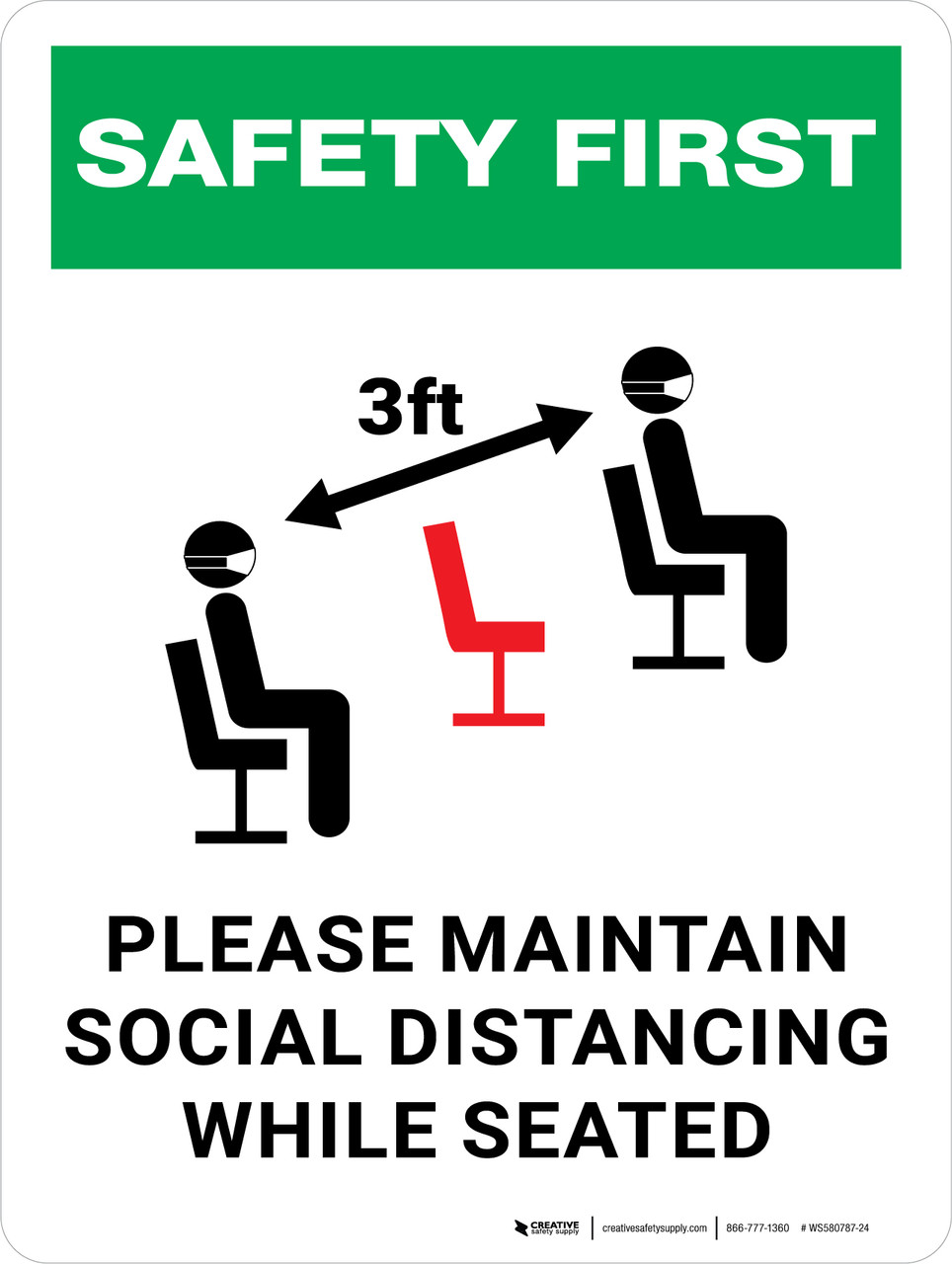 Safety First: Please Maintain Social Distancing While Seated with ...