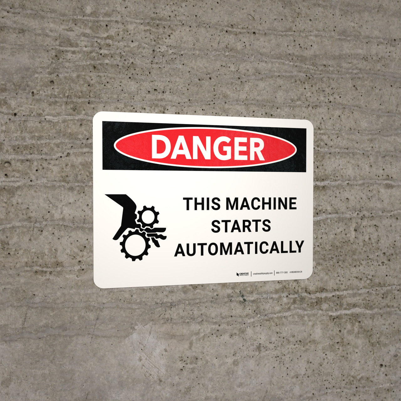 Danger: This Machine Starts Automatically with Graphic Landscape - Wall ...