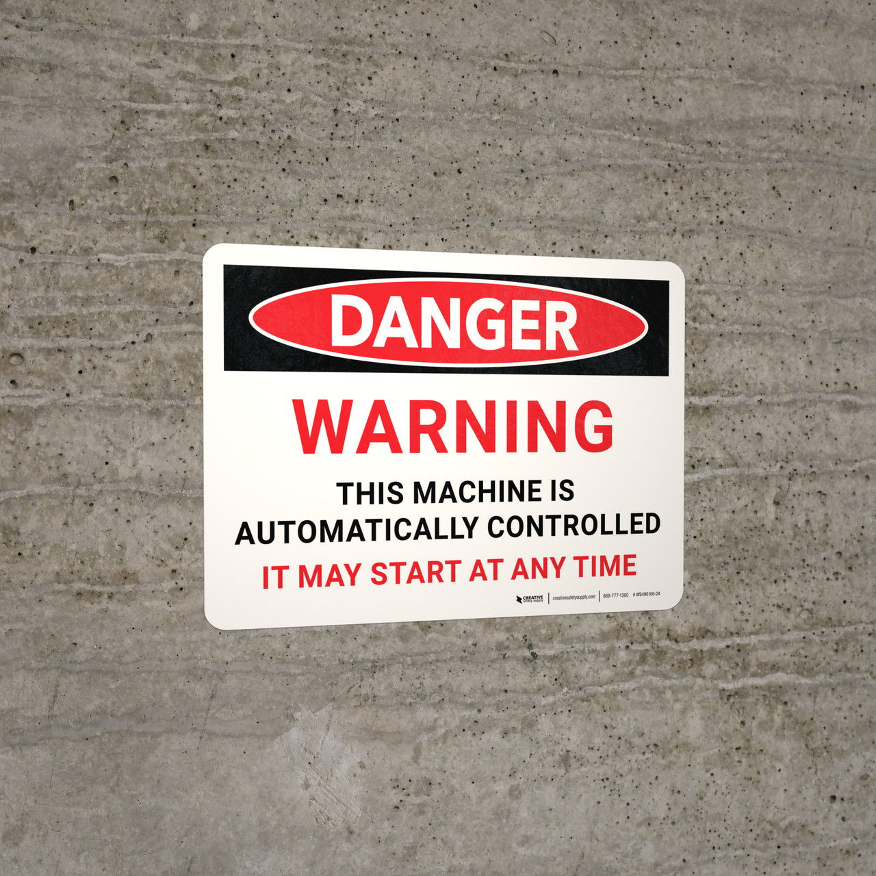 Danger: Warning: This Machine Is Automatically Controlled It May Start ...