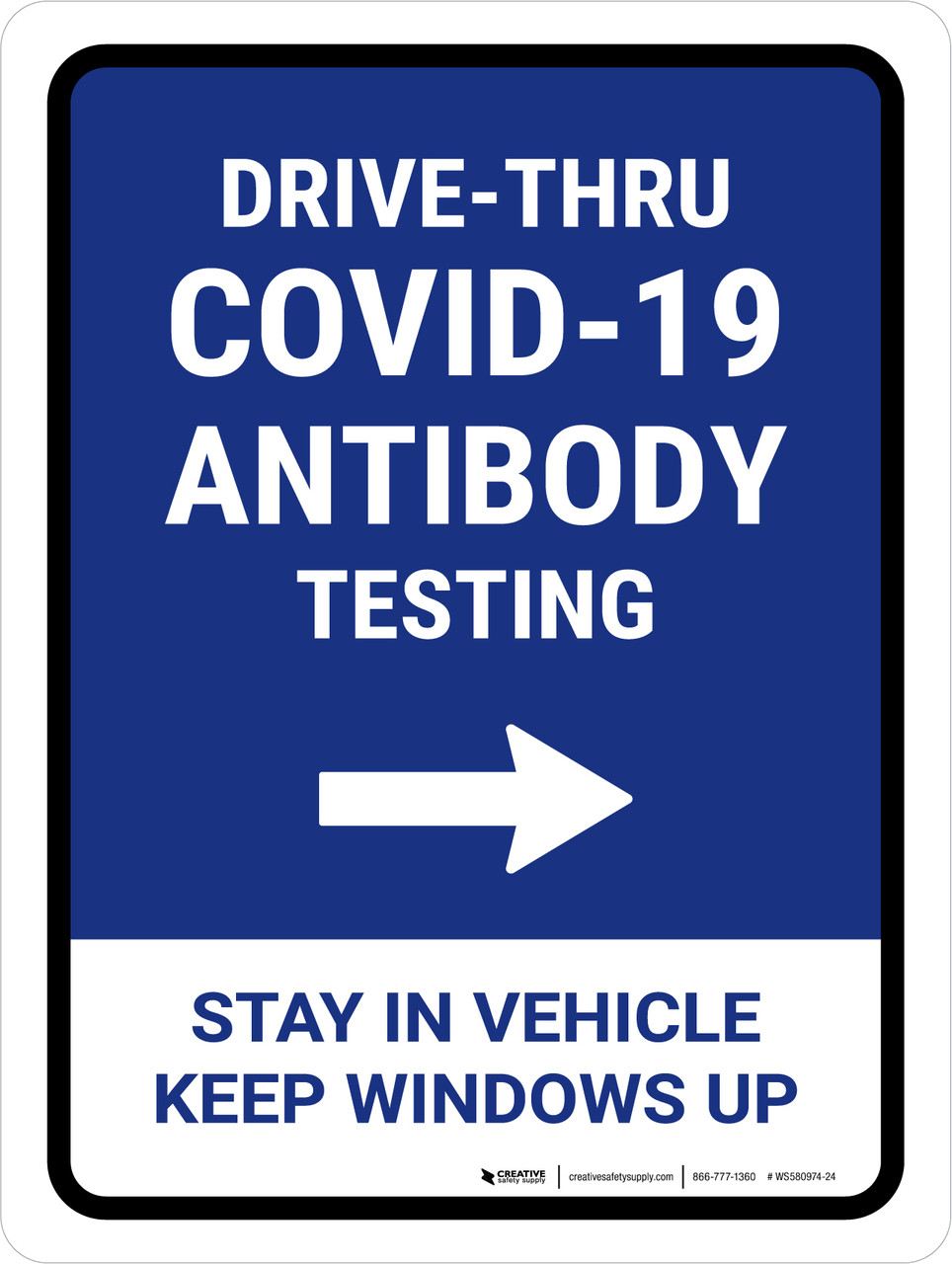 Drive-Thru Covid-19 Antibody Testing Stay In Vehicle Right Arrow ...