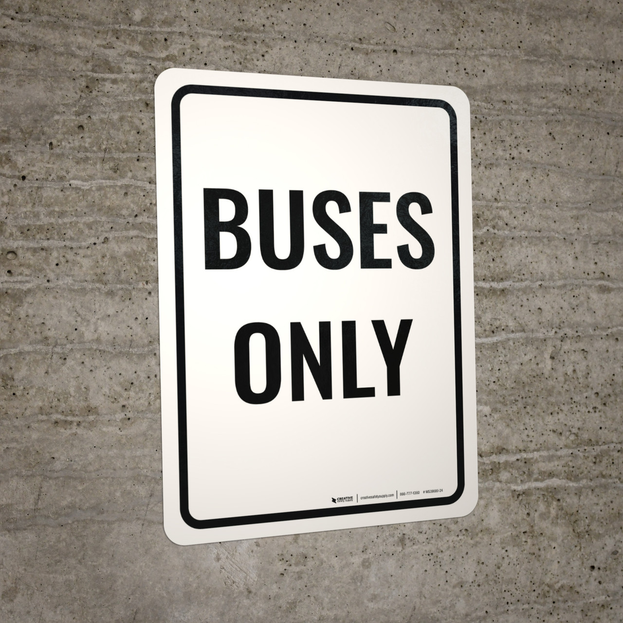 Buses Only Portrait - Wall Sign