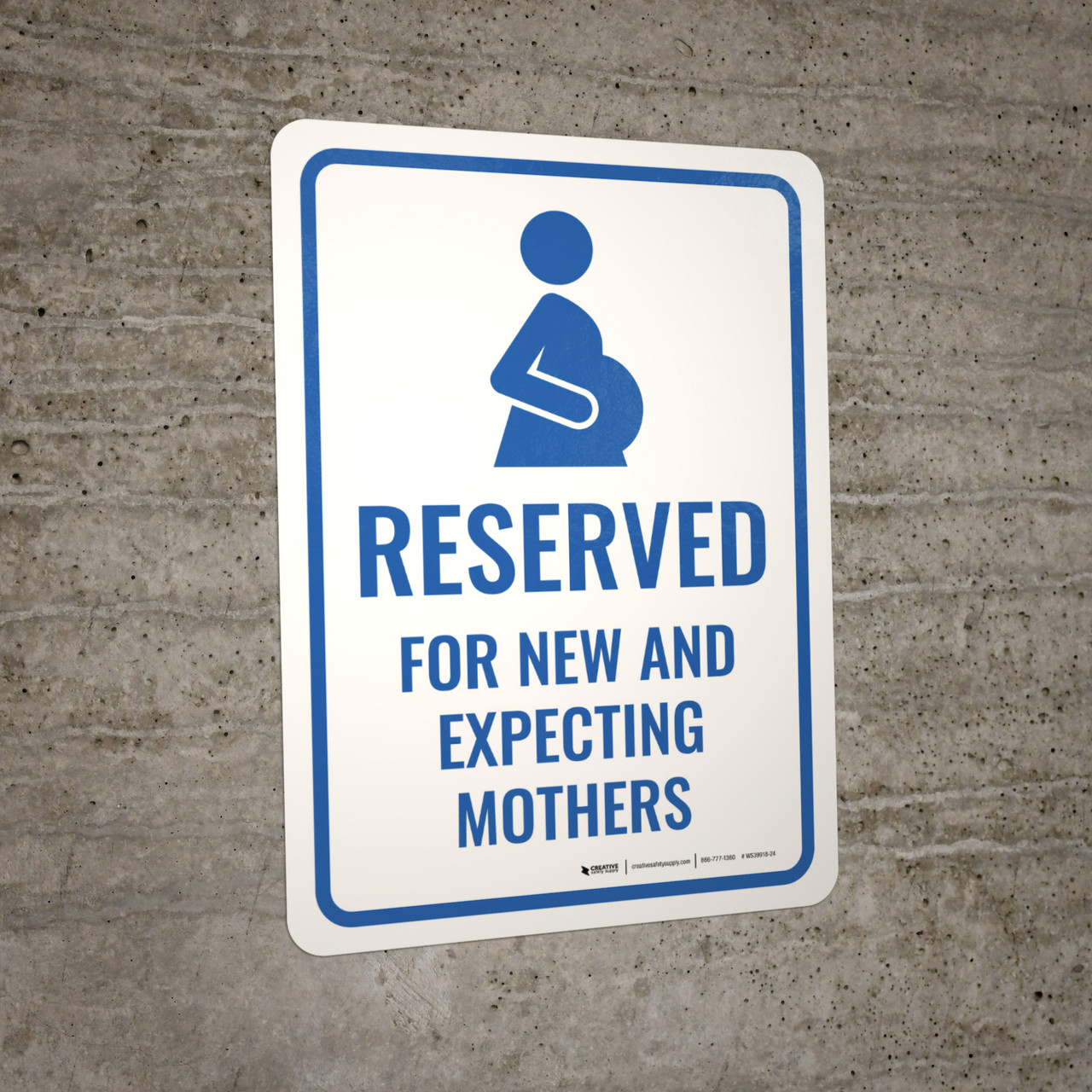 Expecting Mothers Reserved Portrait - Wall Sign | Creative Safety Supply
