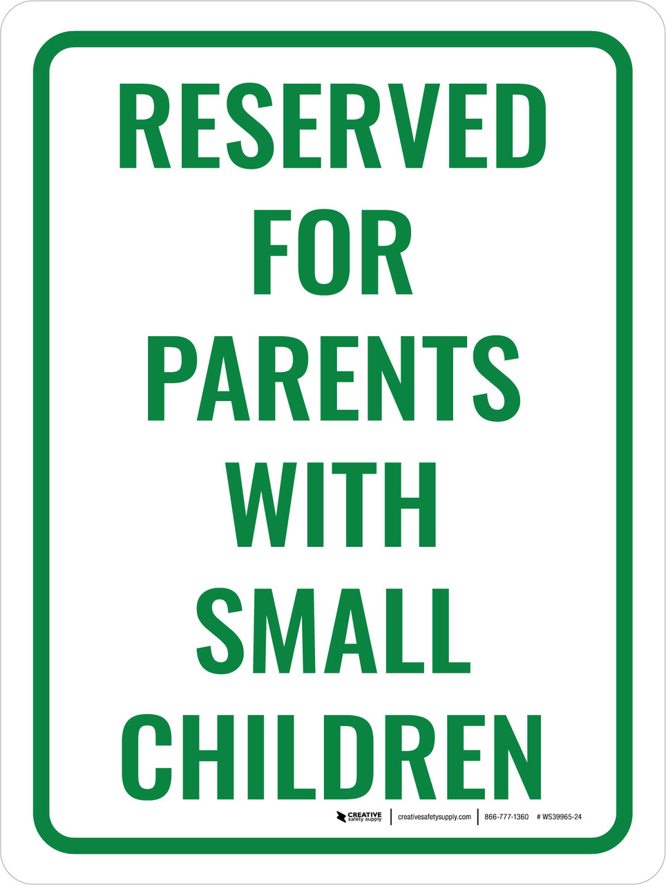 Parents With Small Children Portrait - Wall Sign