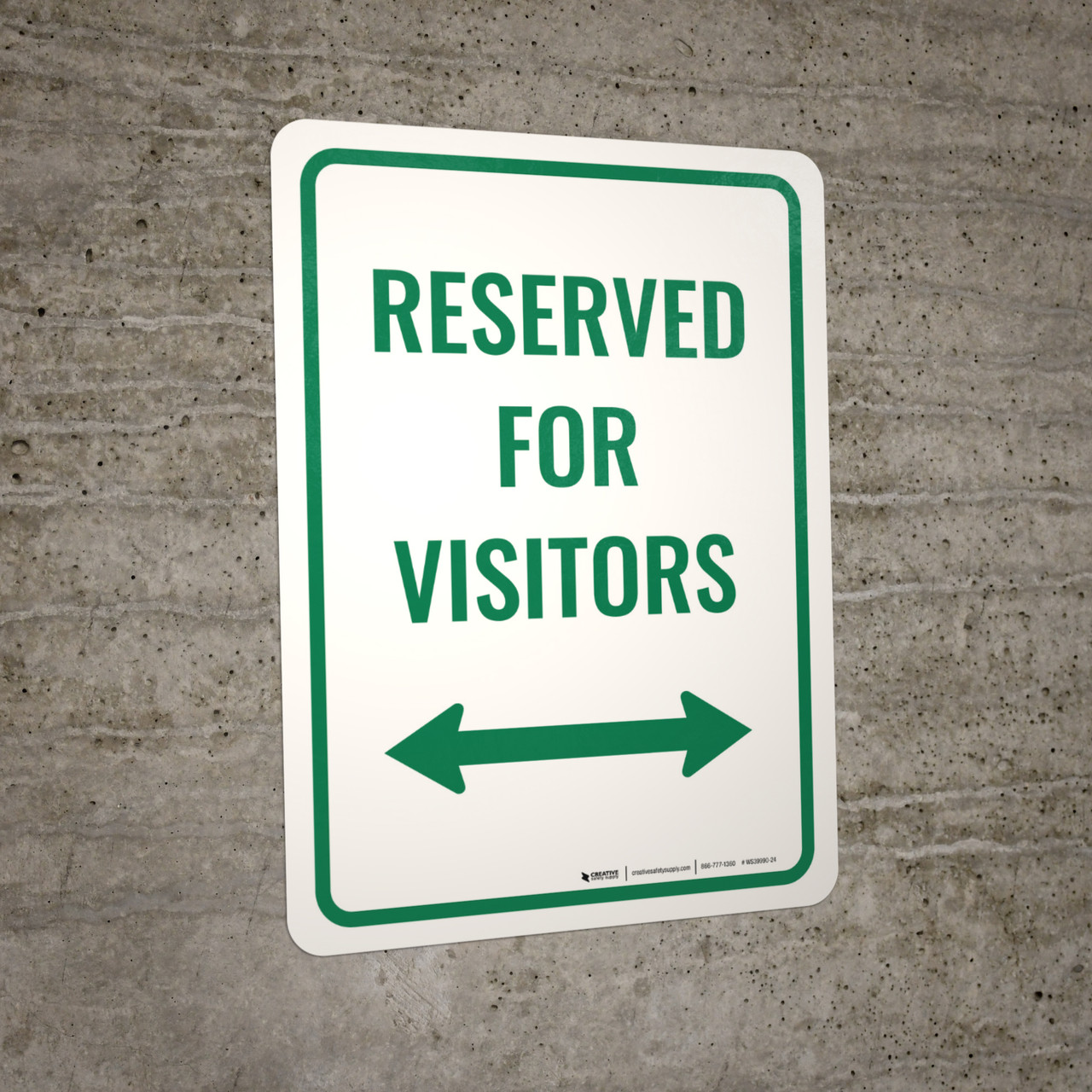 Reserved For Visitors (Double Arrow) Portrait - Wall Sign | Creative ...