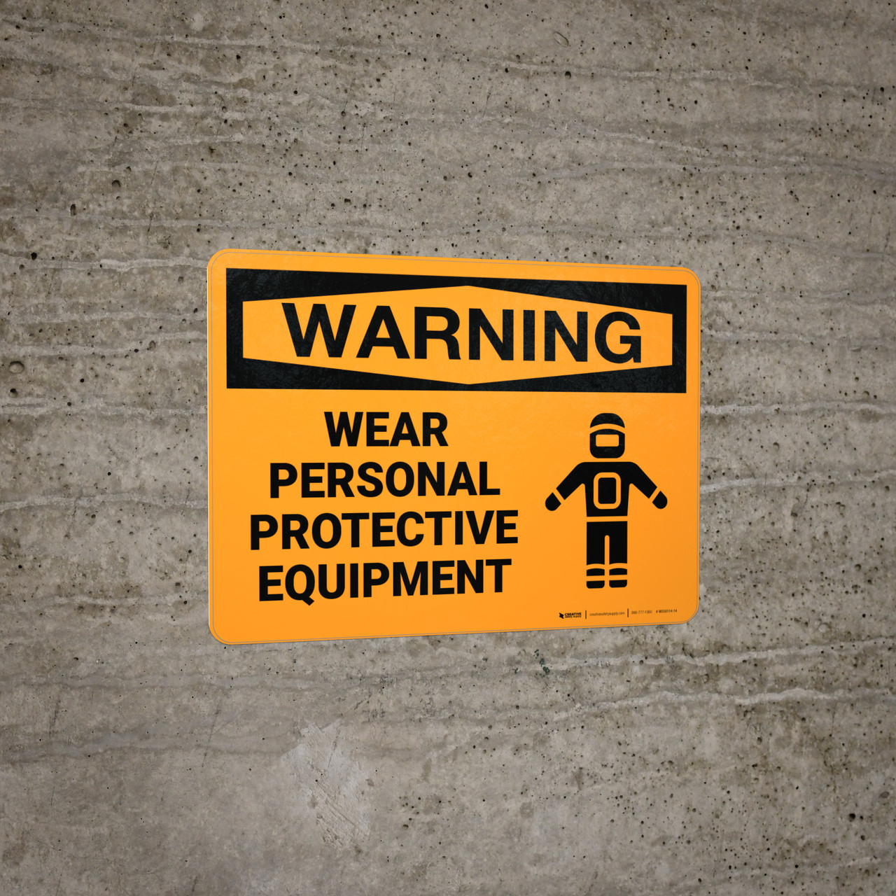 Warning: PPE Personal Protective Equipment - Wall Sign | Creative ...