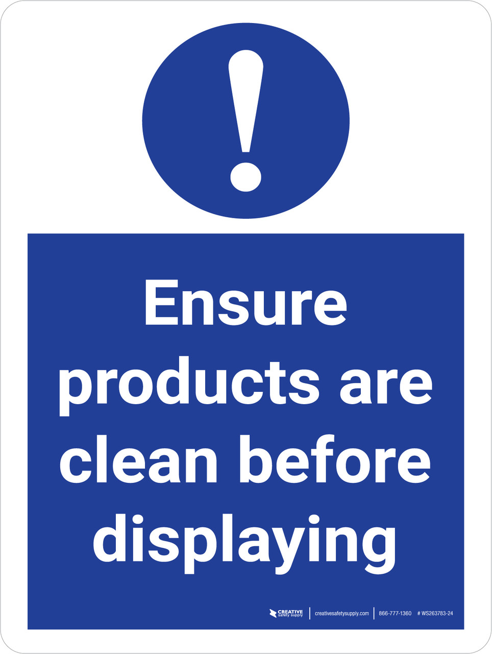 Ensure Products Are Clean Before Displayin Stock Management Portrait ...