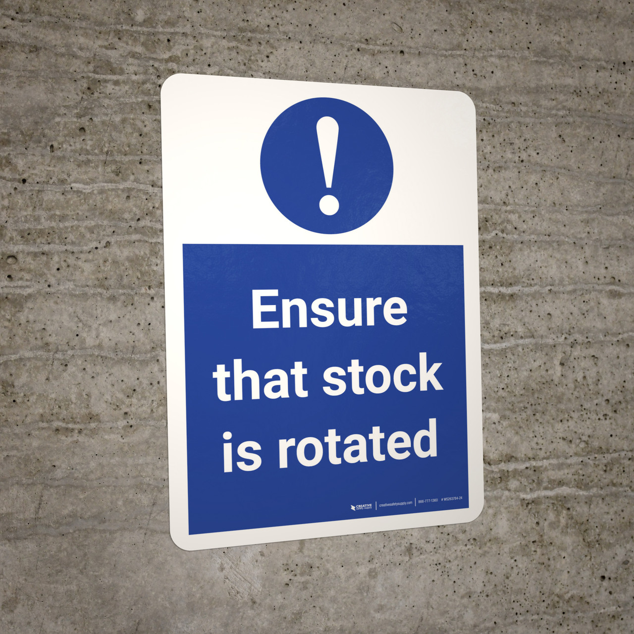 Ensure That Stock Is Rotated Stock Management Portrait - Wall Sign