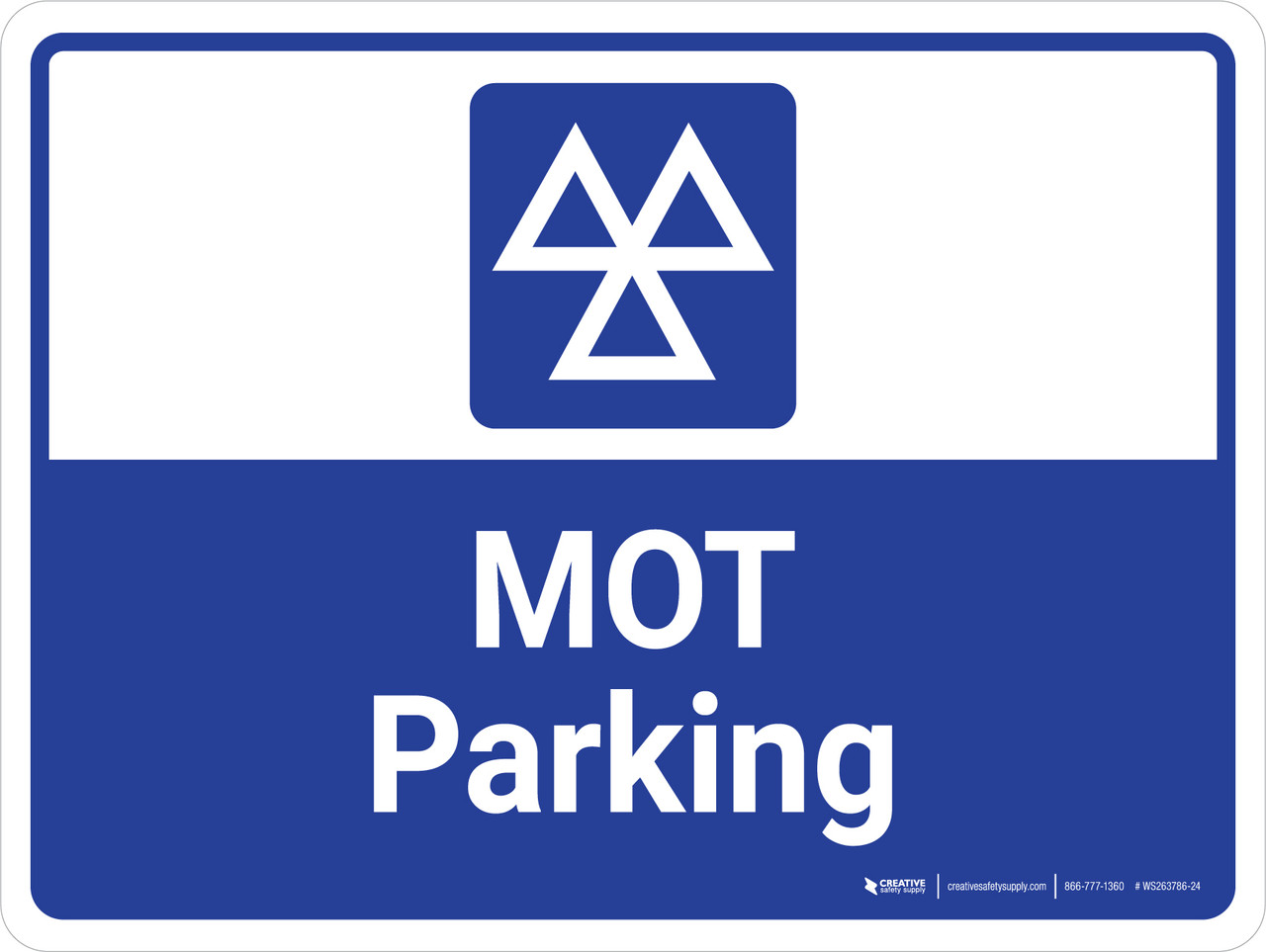 MOT Parking Blue Landscape - Wall Sign