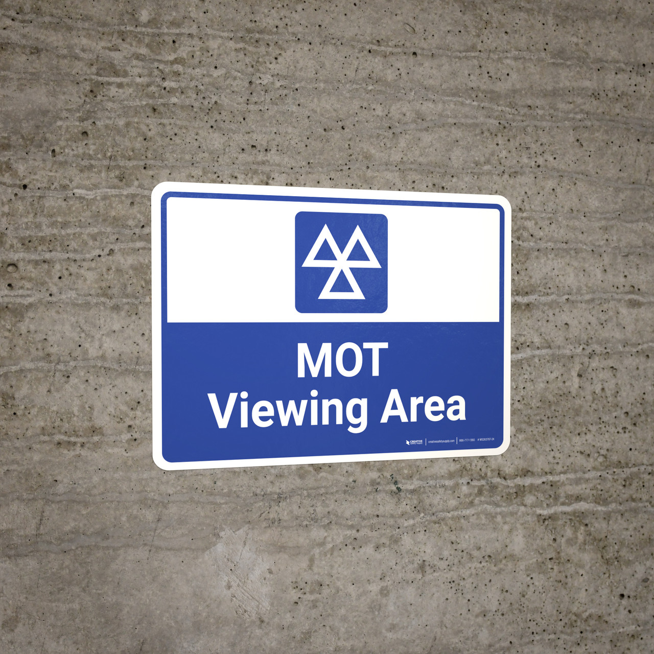 MOT Viewing Area Blue Landscape - Wall Sign