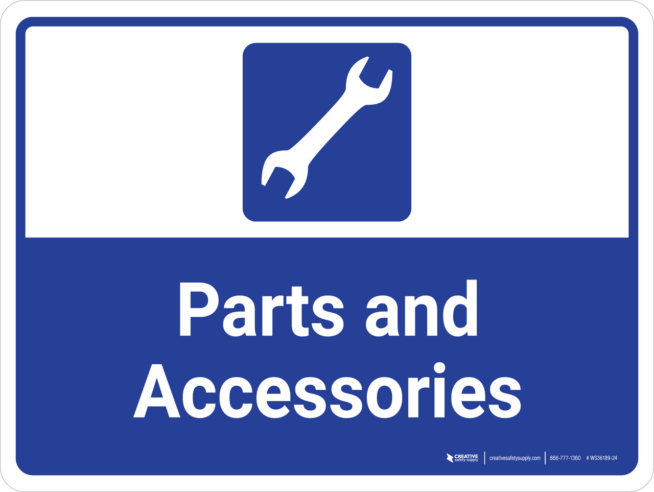 Parts and Accessories Landscape - Wall Sign
