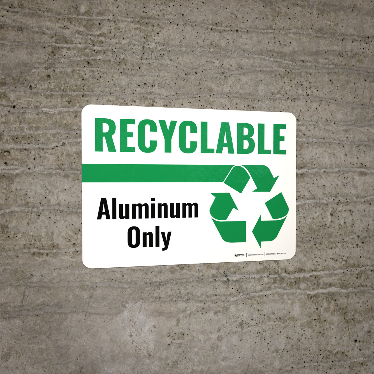 Recyclable Aluminum Only Green with Icon Landscape - Wall Sign ...