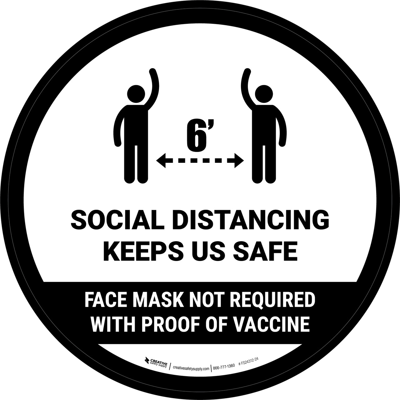 Social Distancing Keeps Us Safe Mask Not Required with Icon White ...